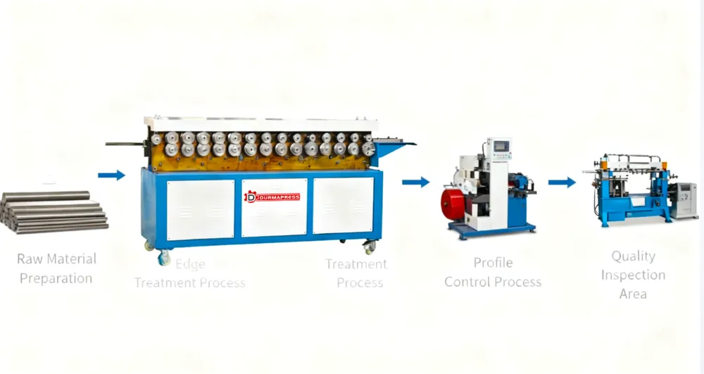 Flange Forming Process in Rectangular Duct Manufacturing - Durmahvac